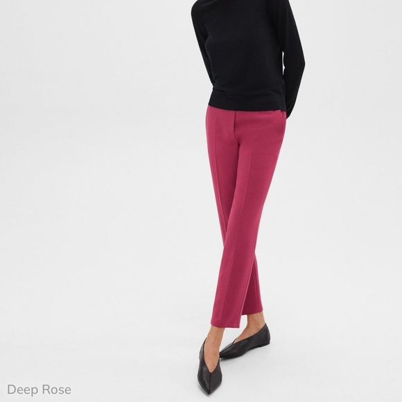 Theory | Pants & Jumpsuits | Theory Deep Rose Womens Trousers | Poshmark